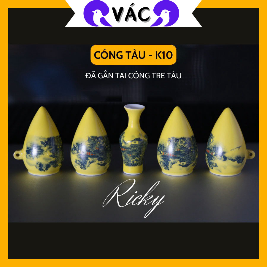 Cóng chim khuyên đẹp Ricky, cóng khuyên Sơn Thủy bộ 5 cái đã kèm tai ...