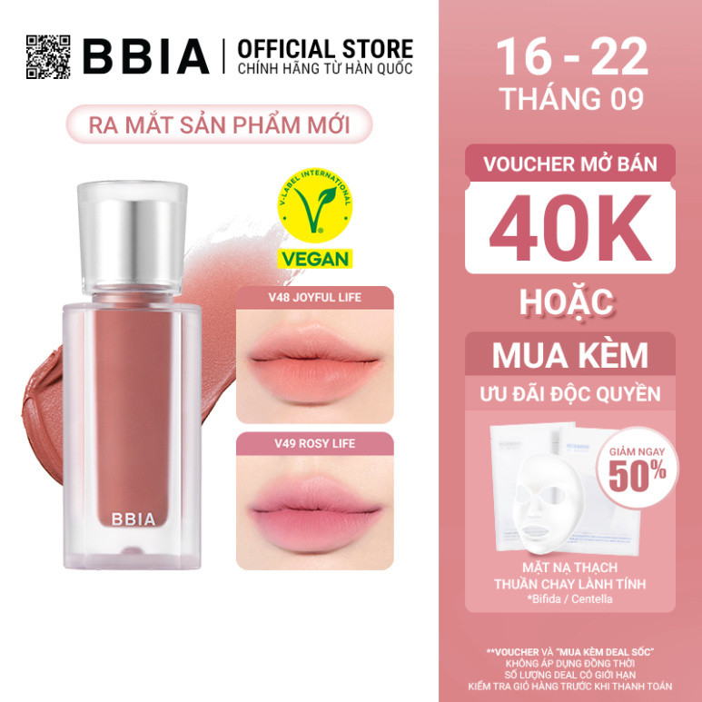 [NEW] Son kem lì BBIA Last Velvet Tint MLBB Edition - Bbia Official Store | Shopee Việt Nam