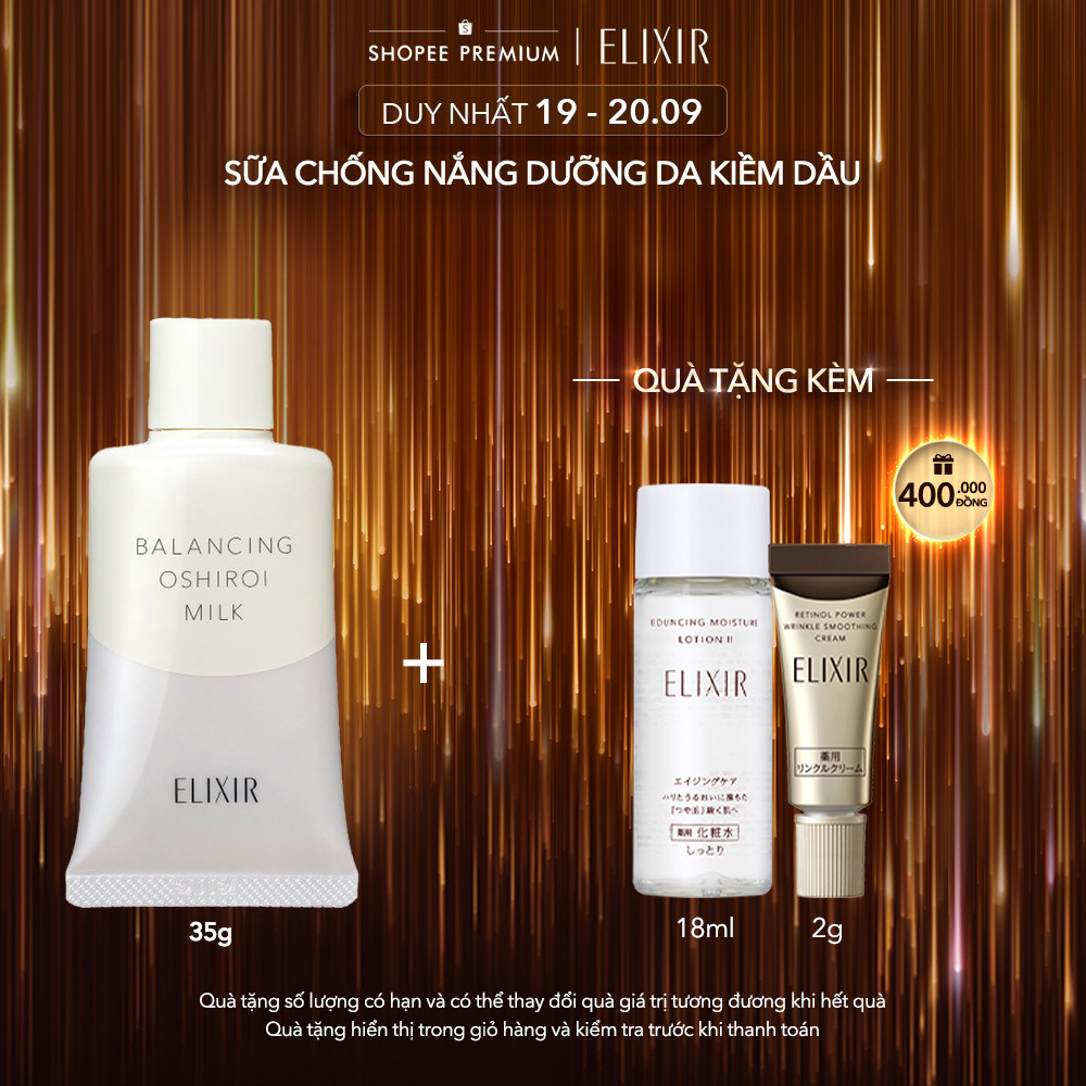Sữa chống nắng dưỡng da kiềm dầu Elixir Reflet Balancing Oshiroi Milk 35g | Shopee Việt Nam