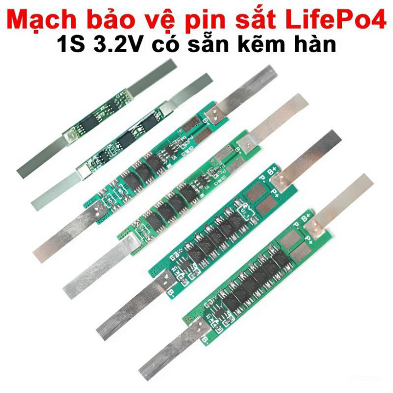Mạch bảo vệ pin sắt LifePo4 1S 3.2V có sẵn kẽm hàn || | Shopee Việt Nam