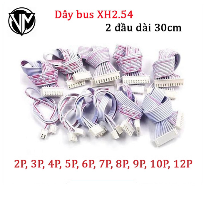 Dây Bus Cáp Kết Nối XH2.54mm 2 đầu dài 30cm - 2P, 3P, 4P, 5P, 6P, 7P, 8P, 9P, 10P, 12P | Shopee ...
