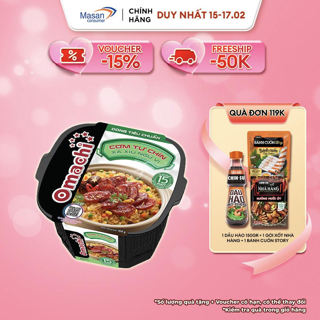 Omachi bữa ăn tiện lợi cơm xá xíu ngũ vị - hộp x 168g | Shopee Việt Nam