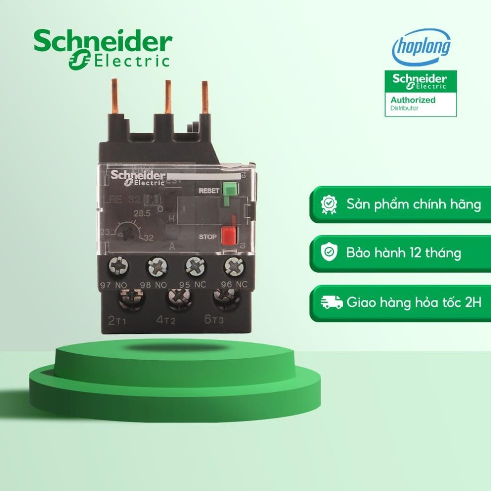 Rơ le nhiệt LRE32 dải cài đặt 23-32A dùng cho khởi LC1E25-38 SCHNEIDER ...