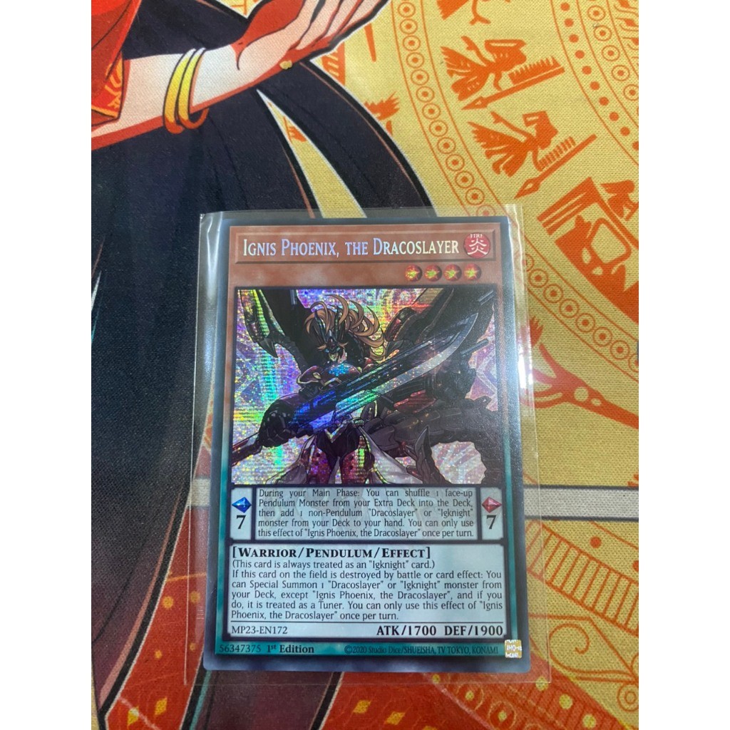 Thẻ Bài Yugioh chính hãng | Ignis Phoenix, the Dracoslayer - MP23-EN172 - Prismatic Secret Rare ...