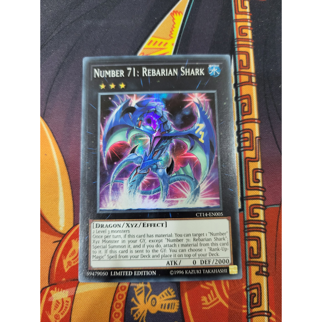 Thẻ Bài Yugioh chính hãng | Number 71: Rebarian Shark - CT14-EN005 - Super Rare Limited Edition ...