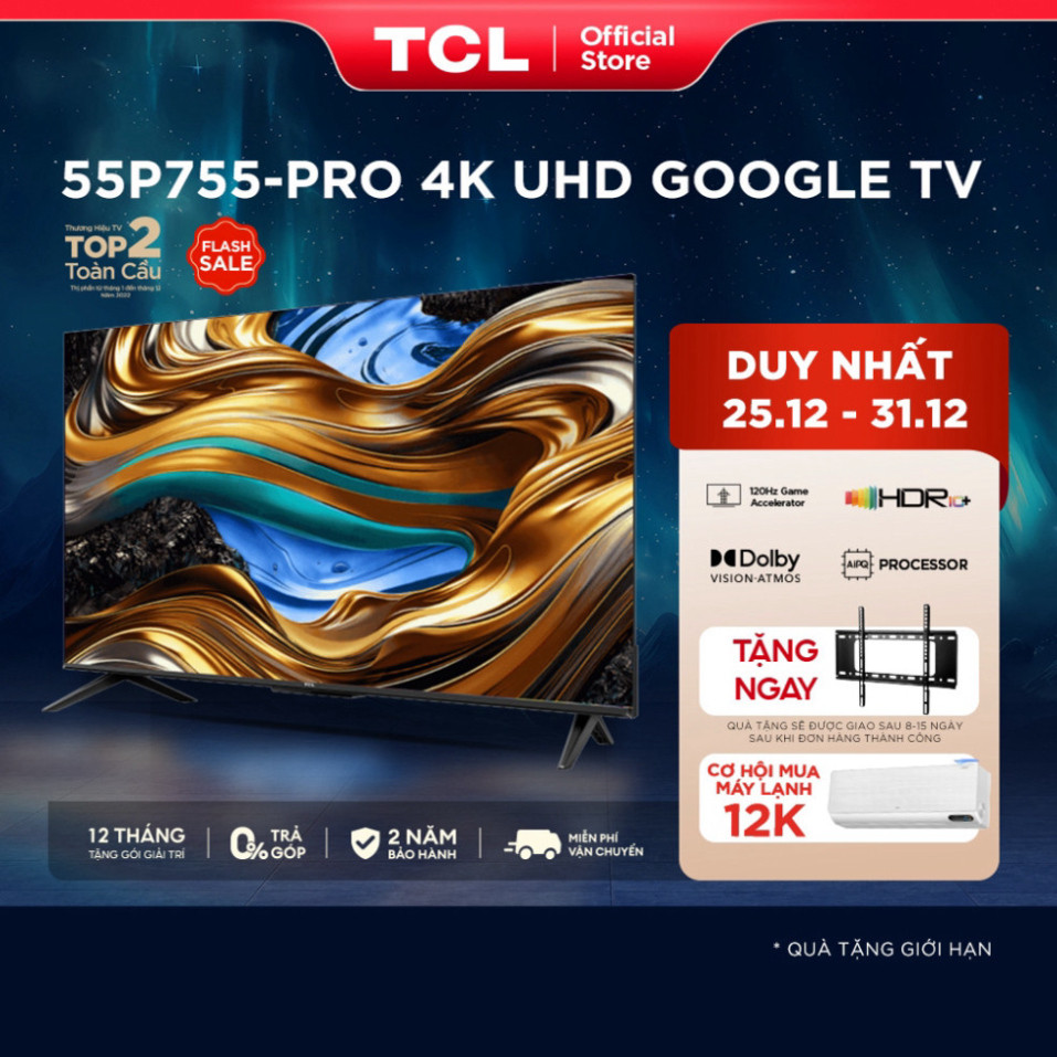 Google Tivi TCL 4K 120Hz 55P755 PRO TV 55 Inch P755 - Miễn phí lắp đặt ...
