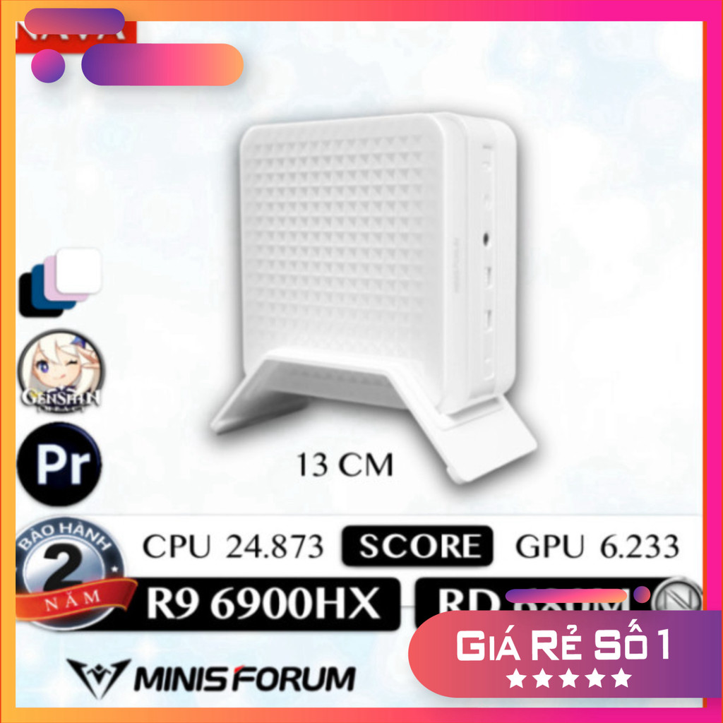 Mini PC Minisforum UM690 AMD R9 6900HX Radeon 680M USB4 máy vi tính ...