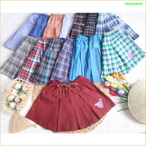 Váy xếp ly karo có quần chip trong,hình baby theer 6kg-29kg.GBEO25 ...