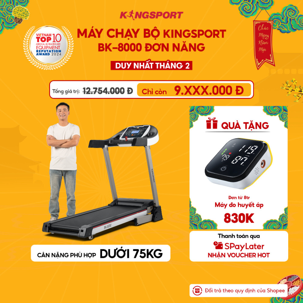 CHỈ GIAO MIỀN NAM| Máy chạy bộ KINGSPORT BK-8000 đơn năng,tốc độ tối đa ...