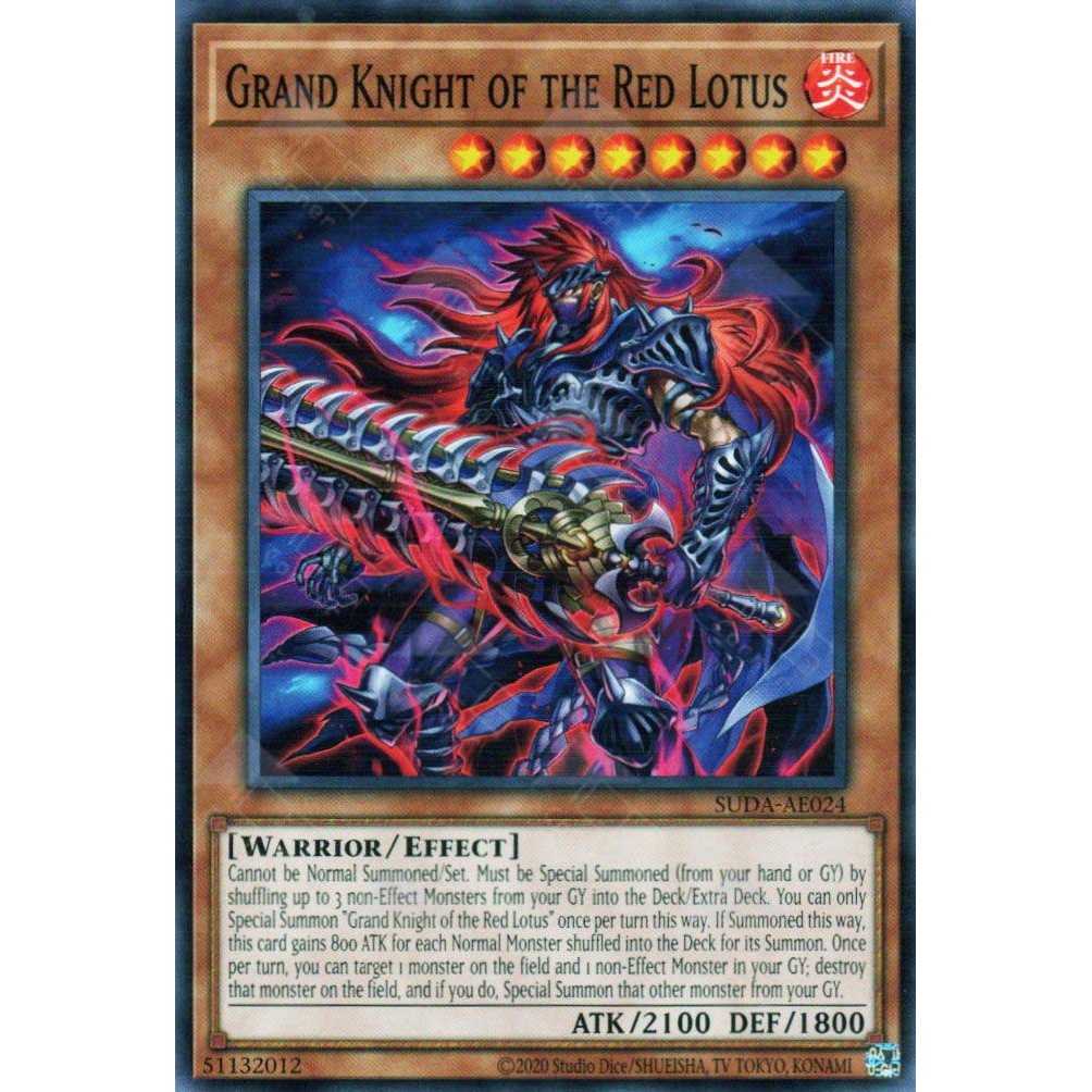 [ Bài Yugioh Chính Hãng ] SUDA-AE024 Grand Knight of the Red Lotus ...