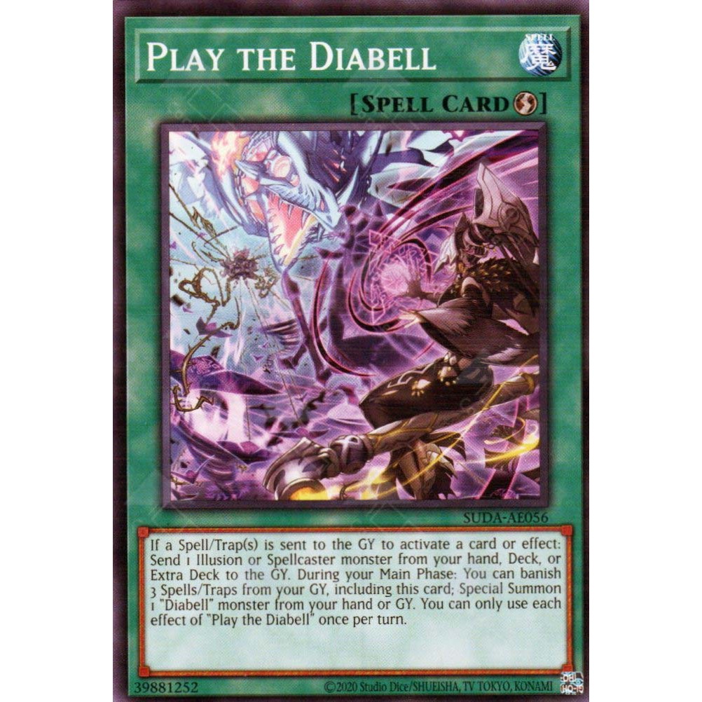 [ Bài Yugioh Chính Hãng ] SUDA-AE056 Play the Diabell - Common | Shopee Việt Nam