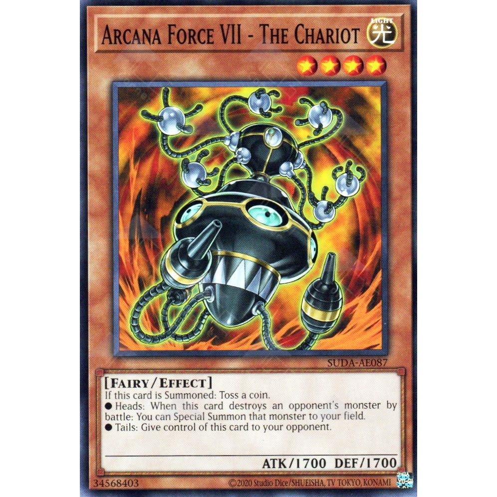 [ Bài Yugioh Chính Hãng ] SUDA-AE087 Arcana Force VII - The Chariot - Common | Shopee Việt Nam
