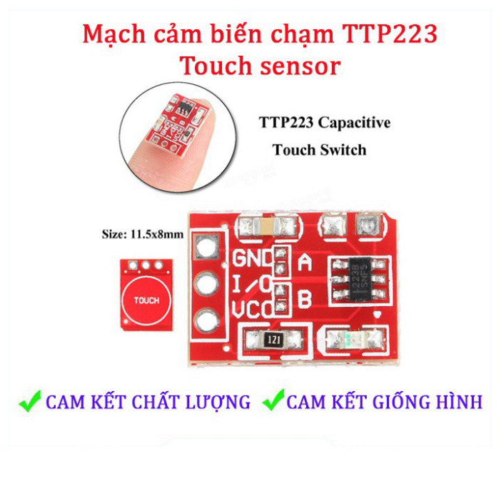 Mạch cảm biến chạm TTP223 11*14mm - Touch Sensor | Shopee Việt Nam