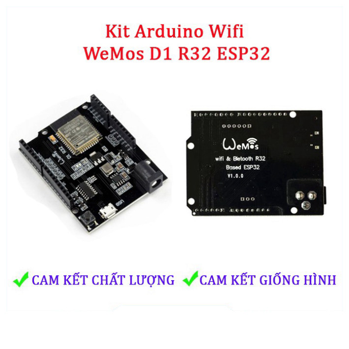 Kit Arduino Wifi WeMos D1 R32 ESP32 4MB BLE | Shopee Việt Nam