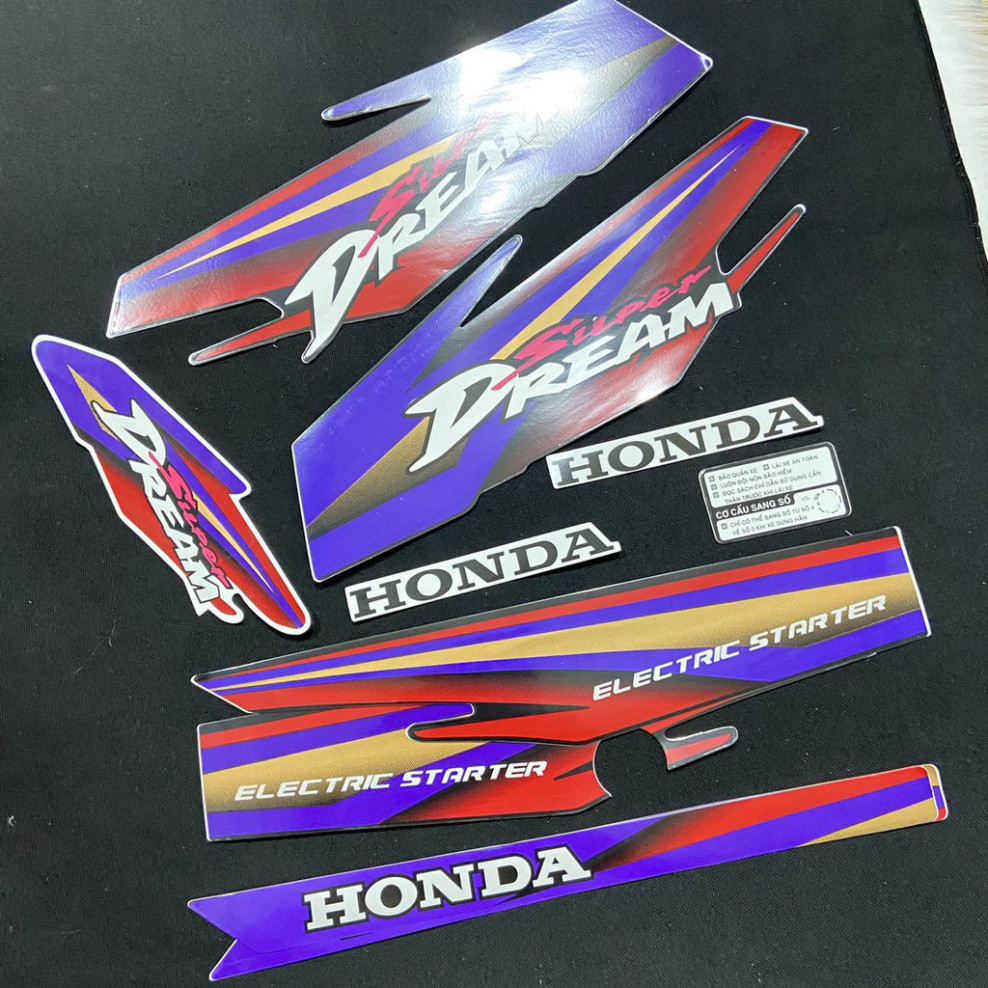 TRỌN BỘ TEM DÁN XE DREAM 3 LỚP CAO CẤP (TEM SUPER DREAM 1997) | Shopee ...