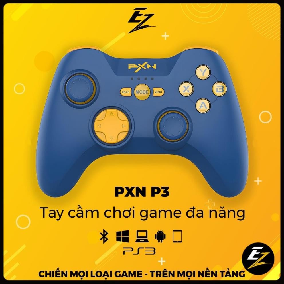 Tay Cầm Chơi Game Không Dây PXN P3 Blue Cho PC/PS3/Android/iOS | EZPC ...