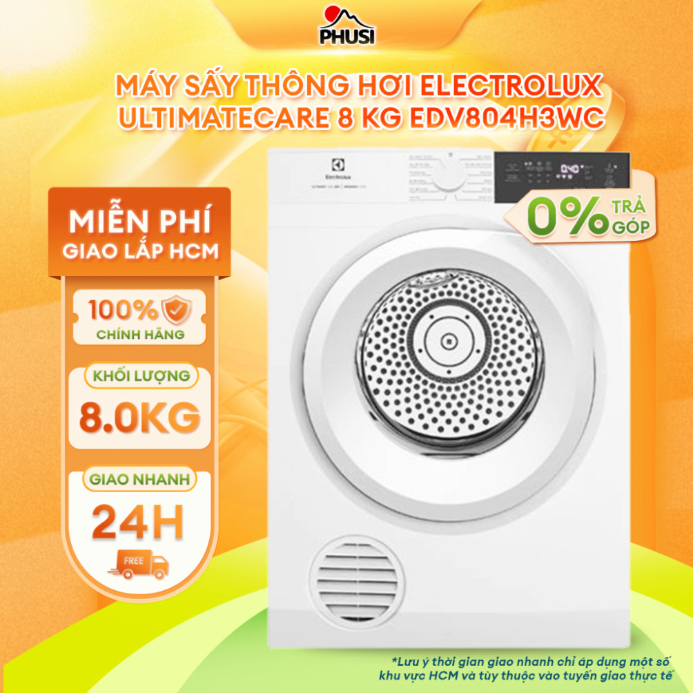 EDV804H3WC Máy sấy thông hơi Electrolux UltimateCare 8 kg EDV804H3WC ...