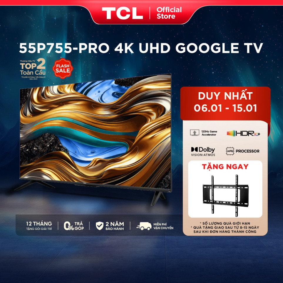 Google Tivi TCL 4K 120Hz 55P755 PRO TV 55 Inch P755 | Shopee Việt Nam