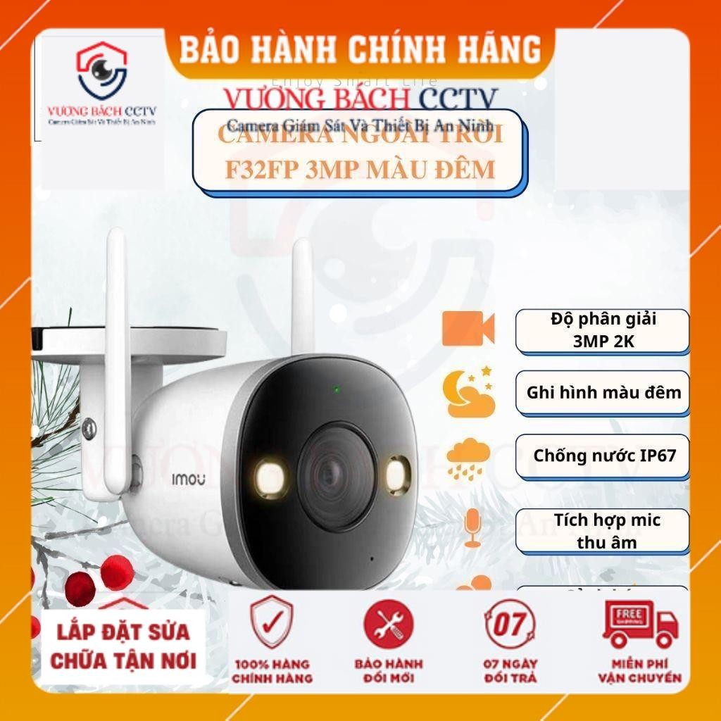 Camera IP WiFi Ngoài Trời góc rộng 2MP 1080P IMOU F22P, F32FP - MÀU ĐÊM ...