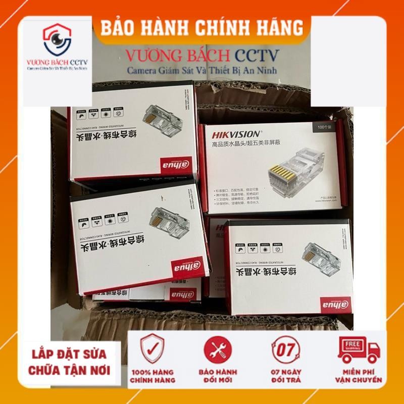Đầu mạng (Hạt mạng) RJ45 Dahua Hikvision Tenda chính hãng dùng cho cat5 ...
