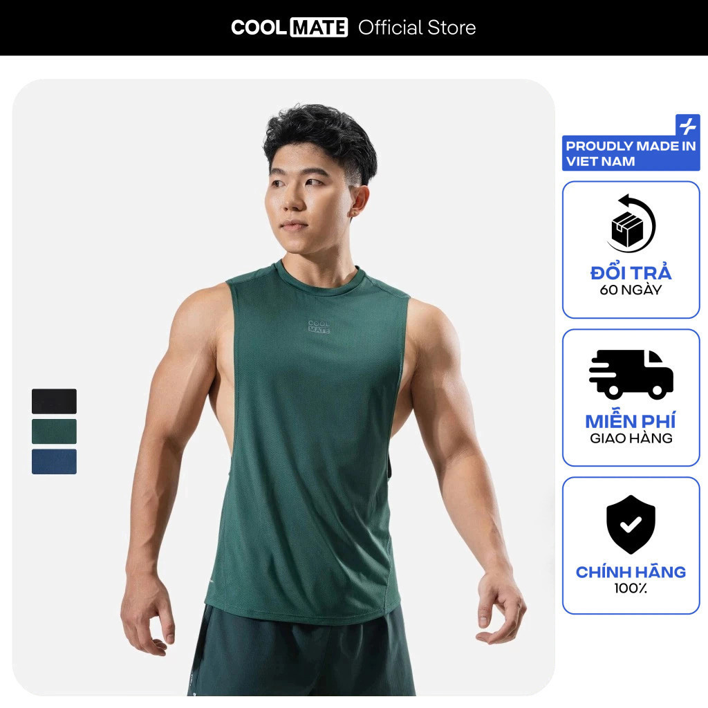 [SALE TẾT]Áo Drop Arm Gym thể thao vải Mesh Peach co giãn thấm hút ...