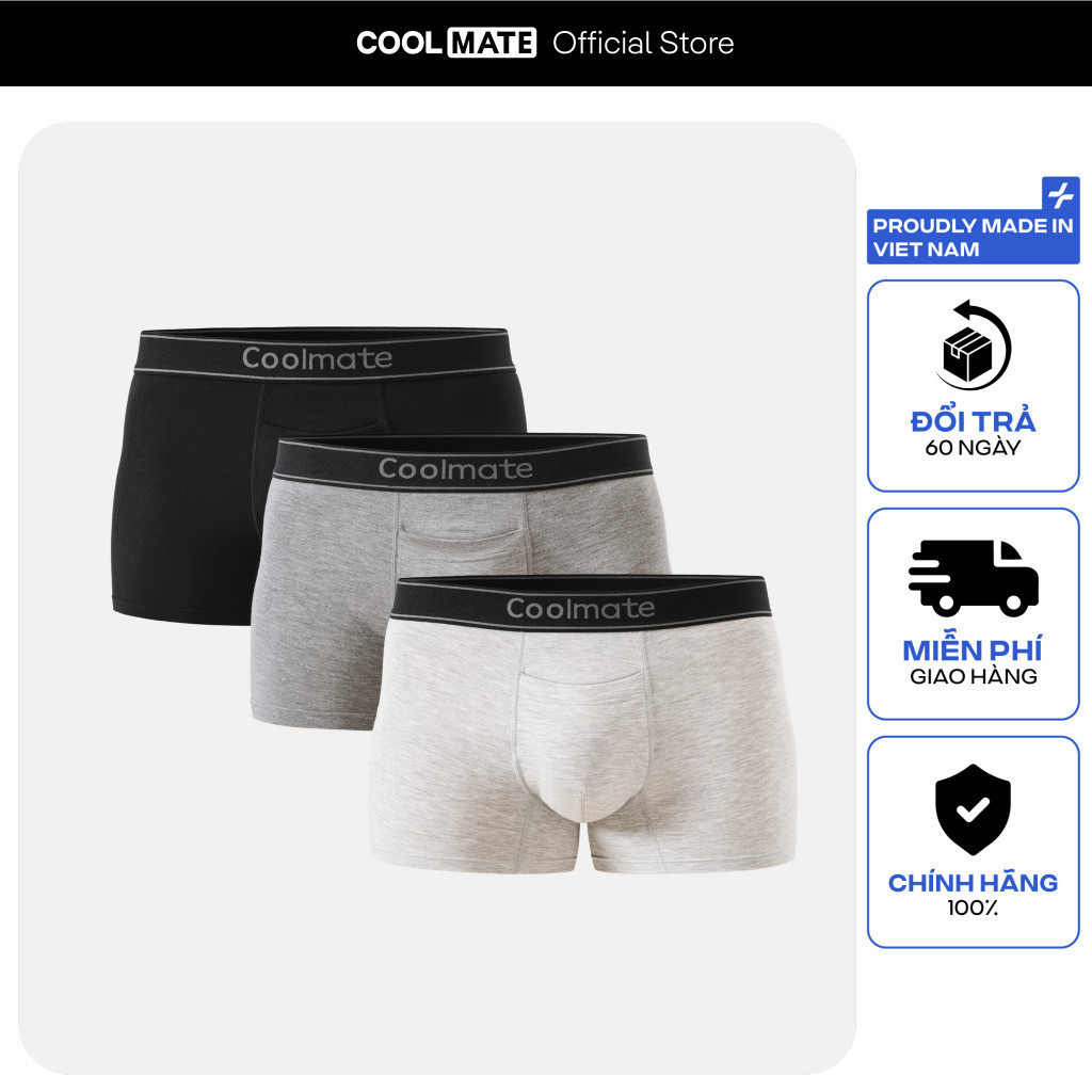 Combo 3 quần lót nam Trunk Cool Fly Modal khe moi không gây hằn mặc ...