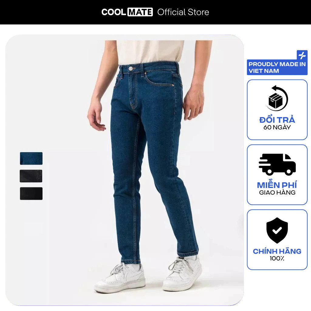 Quần Jeans Nam Basics dáng Slim fit Coolmate | Shopee Việt Nam