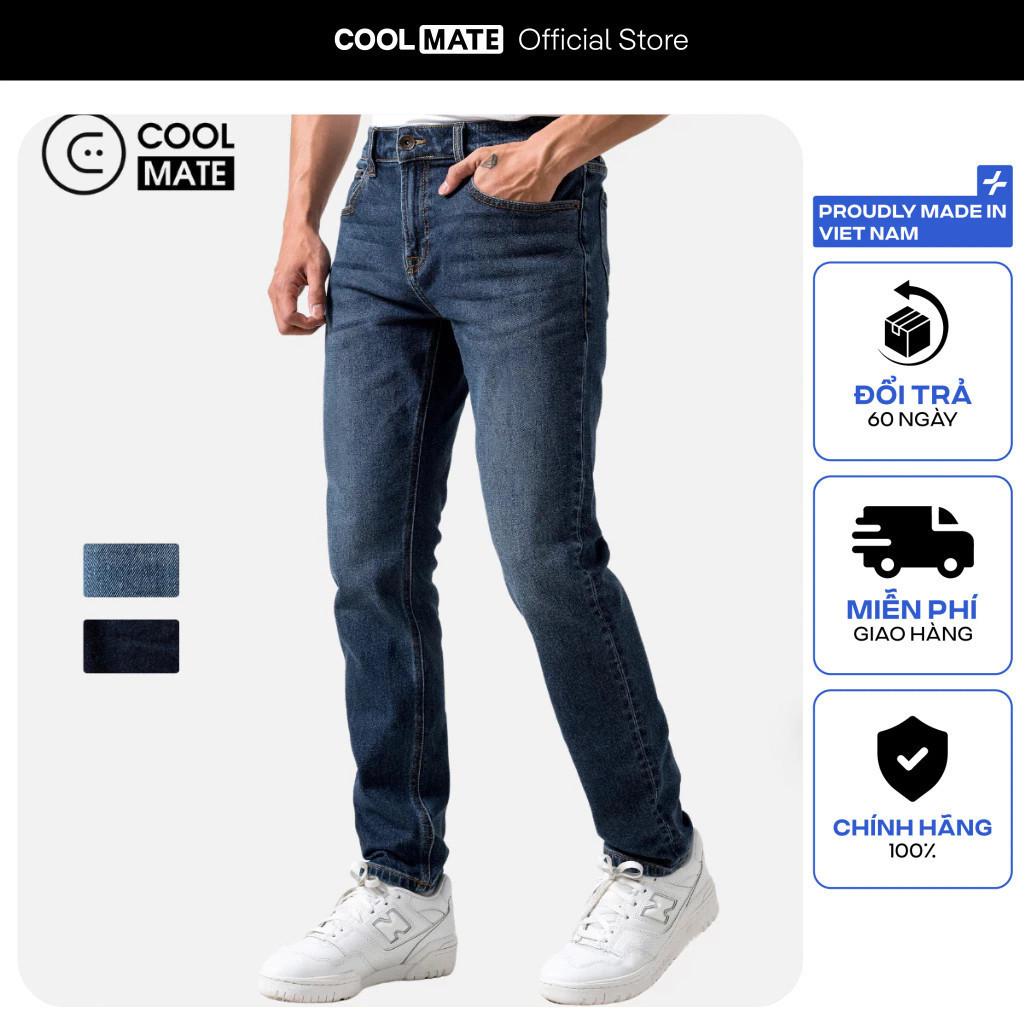 Coolmate x Copper Denim | Quần Jeans dáng Slim Fit Coolmate | Shopee ...