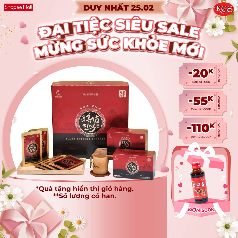 Hộp 30 Gói Nước Hắc Sâm Hàn Quốc GOLD KGS Korean Gingseng Story (70ml x 30 gói) | Shopee Việt Nam