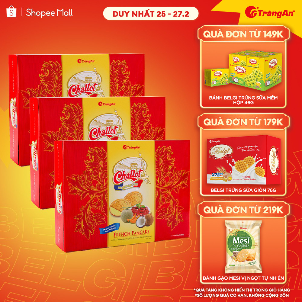 [GIẢM ĐẾN 45%] Combo 3 Bánh Pháp Challot hỗn hợp hộp 336g - Tràng An ...