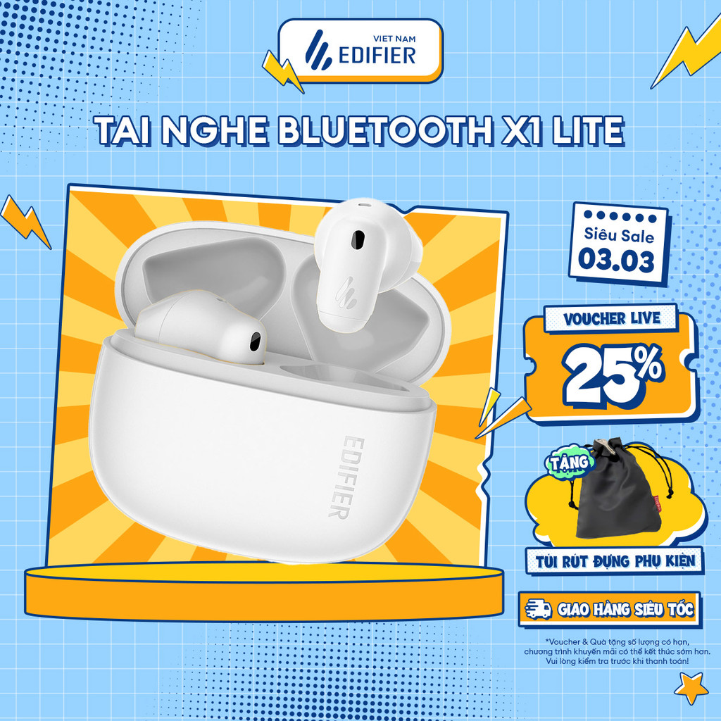 Tai Nghe Bluetooth 5.4 EDIFIER X1 Lite/T10 | Playtime lên đến 28h | Độ ...