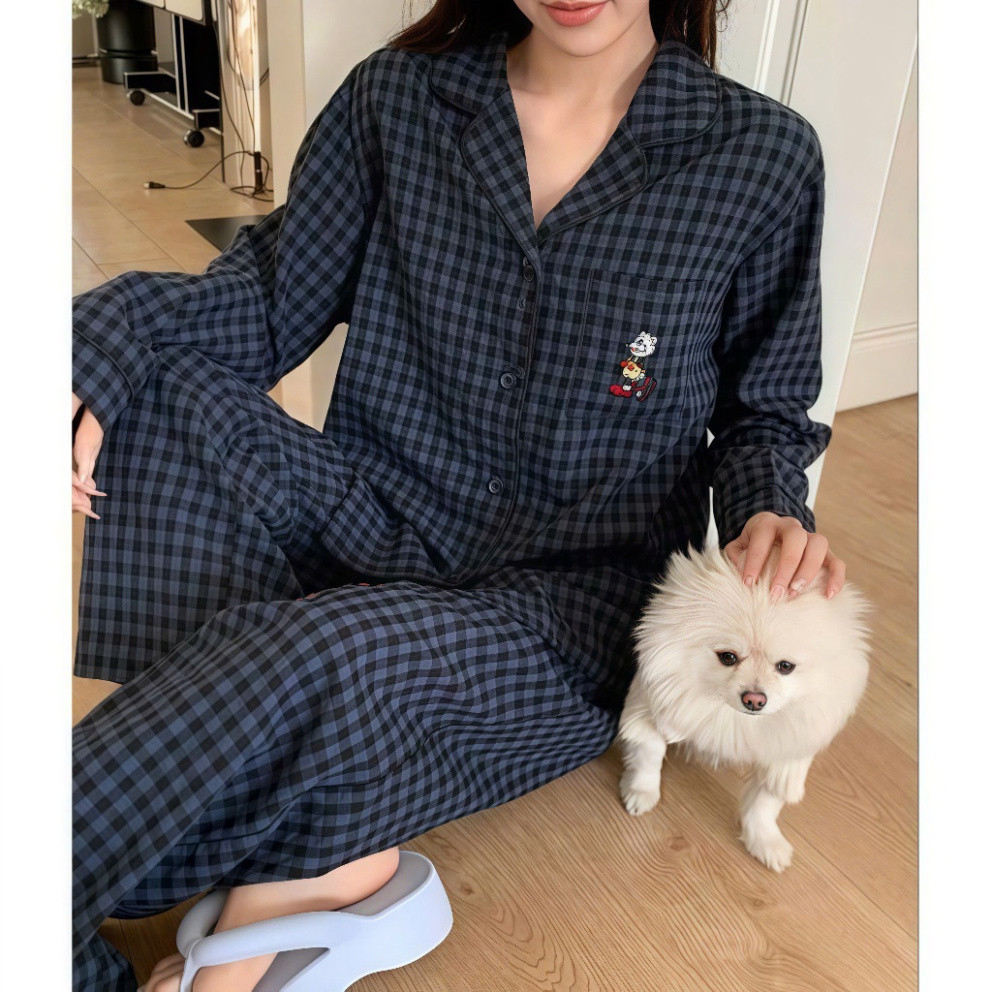 Đồ Ngủ Pyjama Mặc Ở Nhà Hoạt Hình Mickey Dành Cho Nam Nữ Mùa Xuân và ...