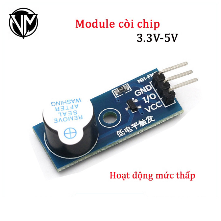 Module Còi Chip 3.3V-5V, dùng để phát ra âm thanh khi kích tín hiệu ...