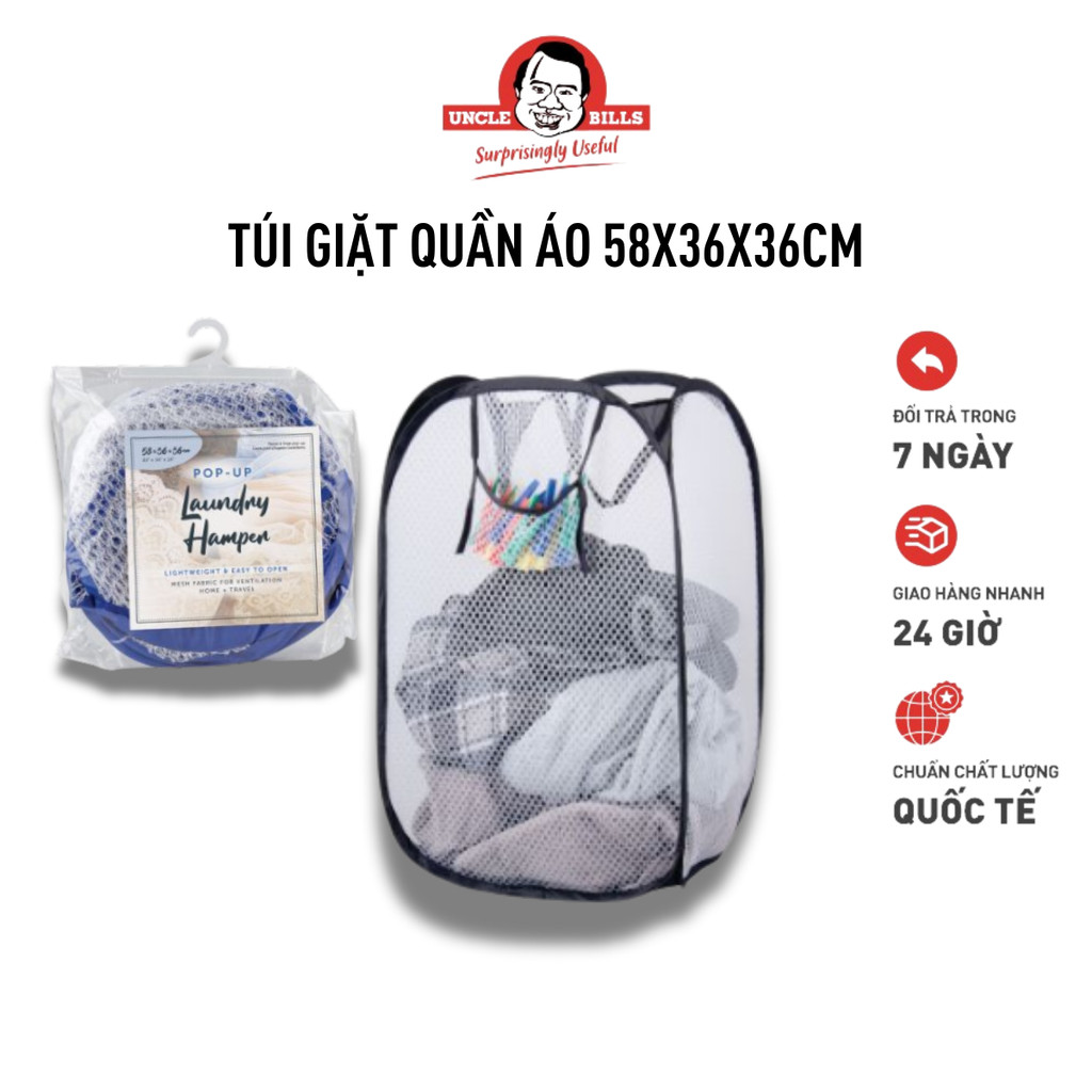 Túi Đựng Quần Áo UNCLE BILLS Tiện Lợi, Dễ Dàng Sắp Xếp và Vệ Sinh 58x36x36cm - BL0054 | Shopee ...