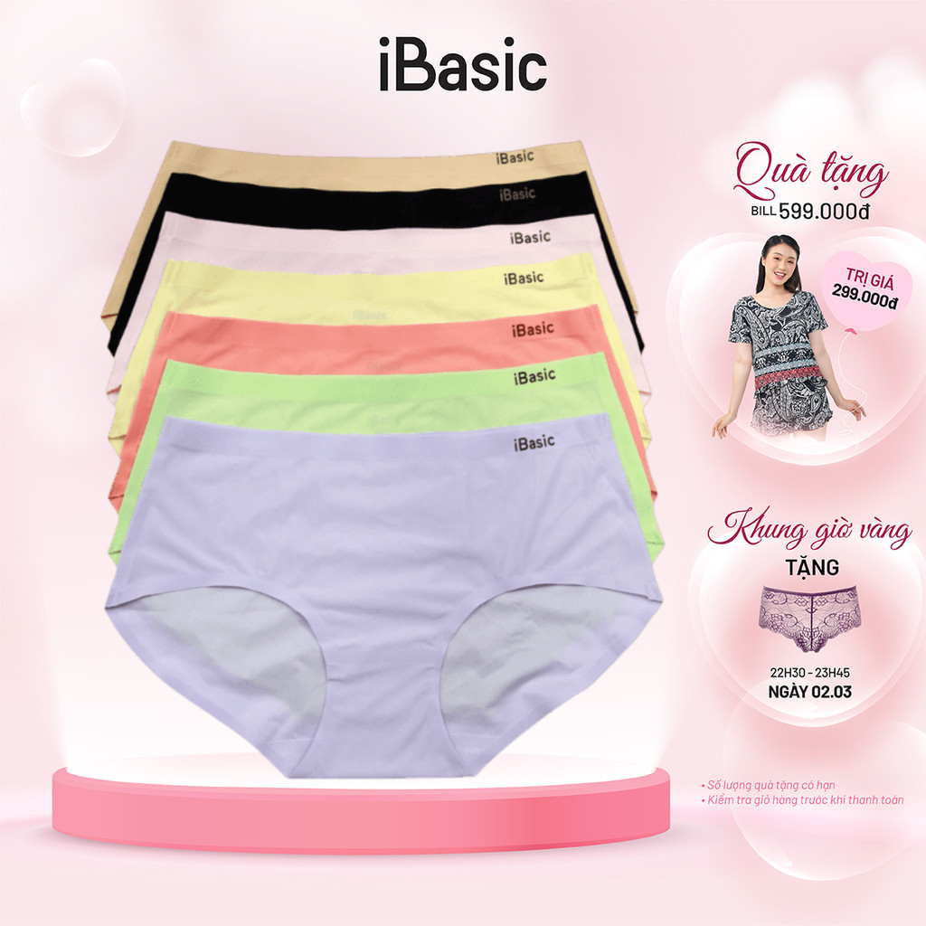Combo 10 Quần lót nữ iBasic lưng cao không đường may iBasic V189 ...