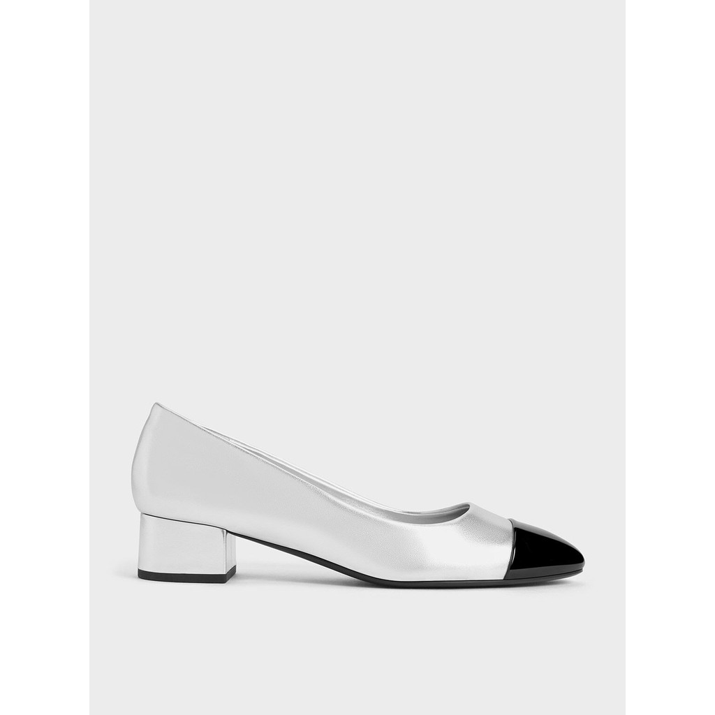 Giày Charles & Keith Kleo Patent Contrast Cap-Toe Pumps - CK1-60580296 chính hãng đủ bill ...