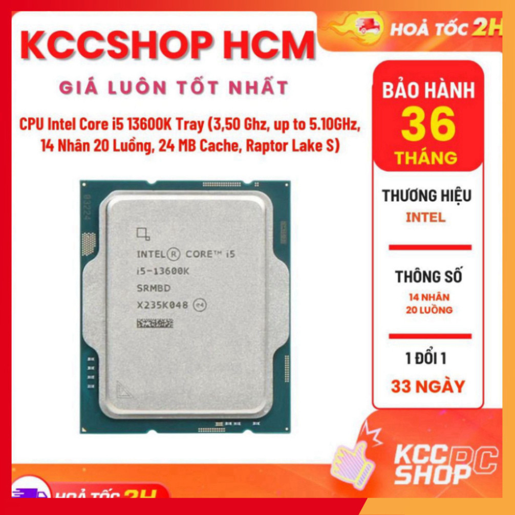 CPU Intel Core i5 13600K tray, I5 13600K box, i5 13600KF tray 14 nhân ...