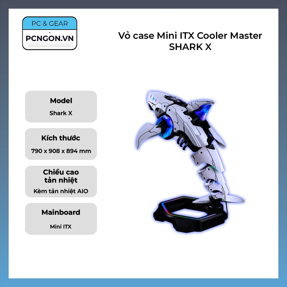 [PCNGON] Vỏ case Mini ITX Cooler Master SHARK X | Shopee Việt Nam