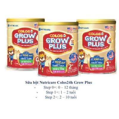 (Mẫu lợi khuẩn mới nhất) Sữa Bột Nutricare Colos 24h Grow Plus growplus 0/1/2+ 800g/850g ...