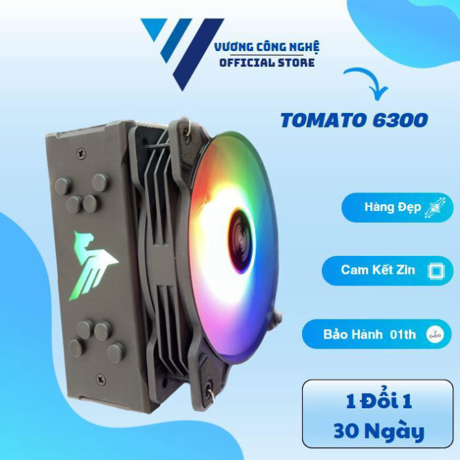Tản Nhiệt Khí - Fan CPU TOMATO AM-6200 , 6300 - Led RGB | Shopee Việt Nam
