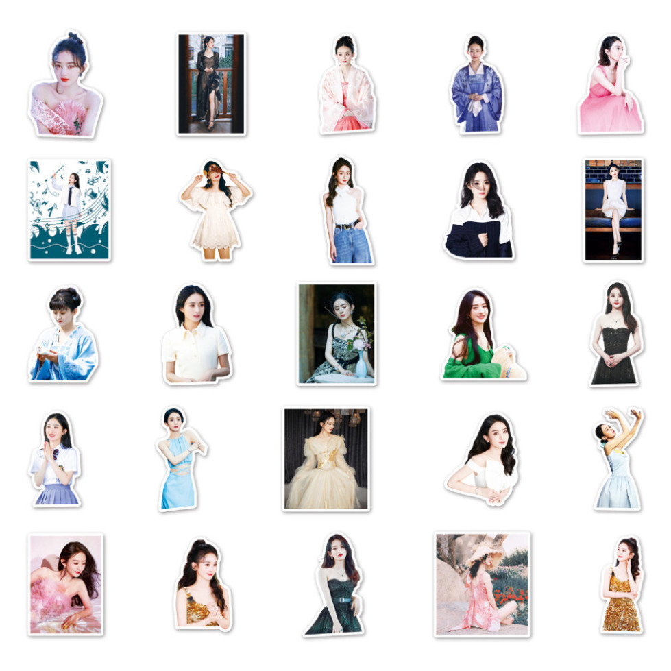 Bộ 50 Miếng Dán Nguyên Bản Zhao Liying Sticker Dán Trang Trí Điện Thoại ...