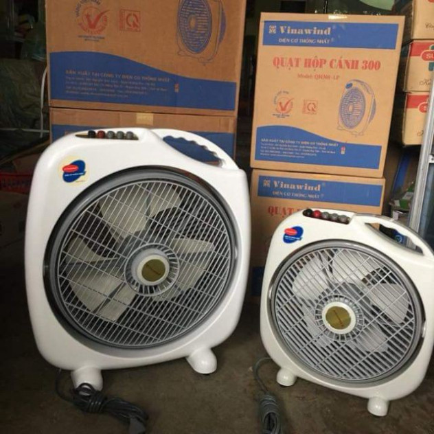 Quạt hộp tản gió Vinawind Điện Cơ Thống Nhất cánh QH300 và QH350 có rơ le tự ngắt khi đổ ...