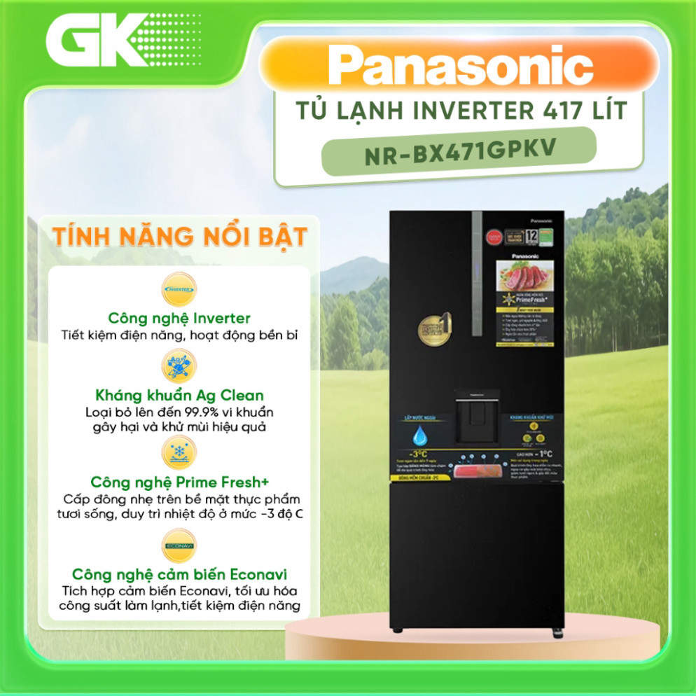 STORE NR-BX471GPKV - Tủ lạnh Panasonic Inverter 417 lít NR-BX471GPKV - BH Chính Hãng ] | Shopee ...