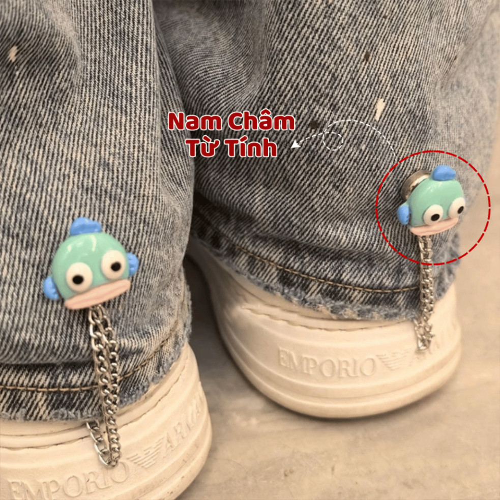 Ghim Cài Quần Áo Phụ Kiện Kẹp Gấu Quần Áo Loopy Cá Hề Kuromi Từ Tính ...