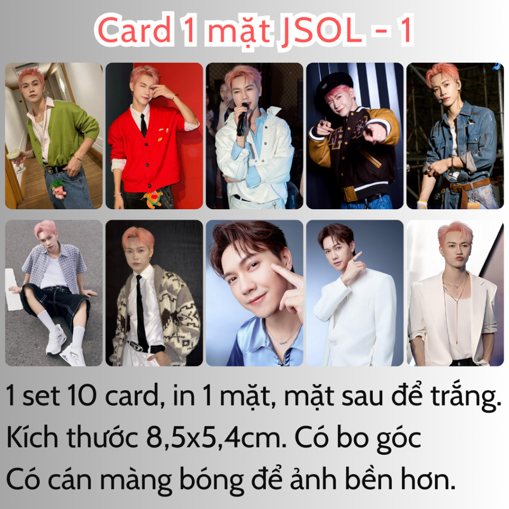 Card bo góc JSOL, Anh Trai Say Hi, nhận in theo yêu cầu | Shopee Việt Nam