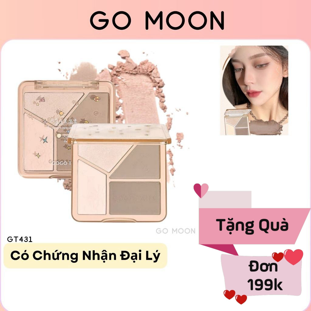 Phấn Bắt Sáng Tạo Khối 4 Ô Màu GOGO TALES GT431 13.5 g GOGOTALES lâu ...