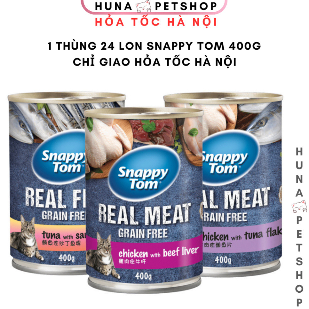 1 thùng 24 lon Pate Snappy Tom Lon 400g Real Fish & Real Meat - Chỉ Giao Hỏa Tốc Hà Nội | Shopee ...