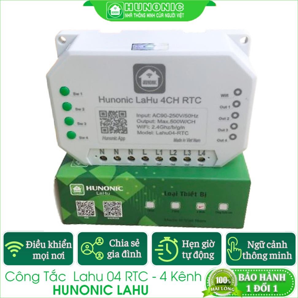 Công Tắc Thông Minh Hunonic Lahu 04 RTC Tích Hợp IC Thời Gian Thực ...