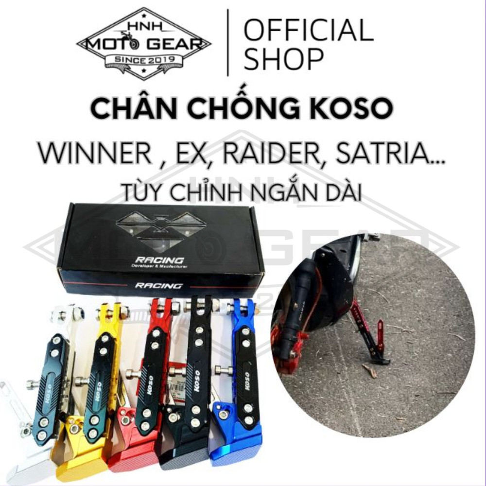 Chân Chống Koso CNC Cho Xe Máy , Xe Điện Chỉnh Ngắn Dài | Shopee Việt Nam