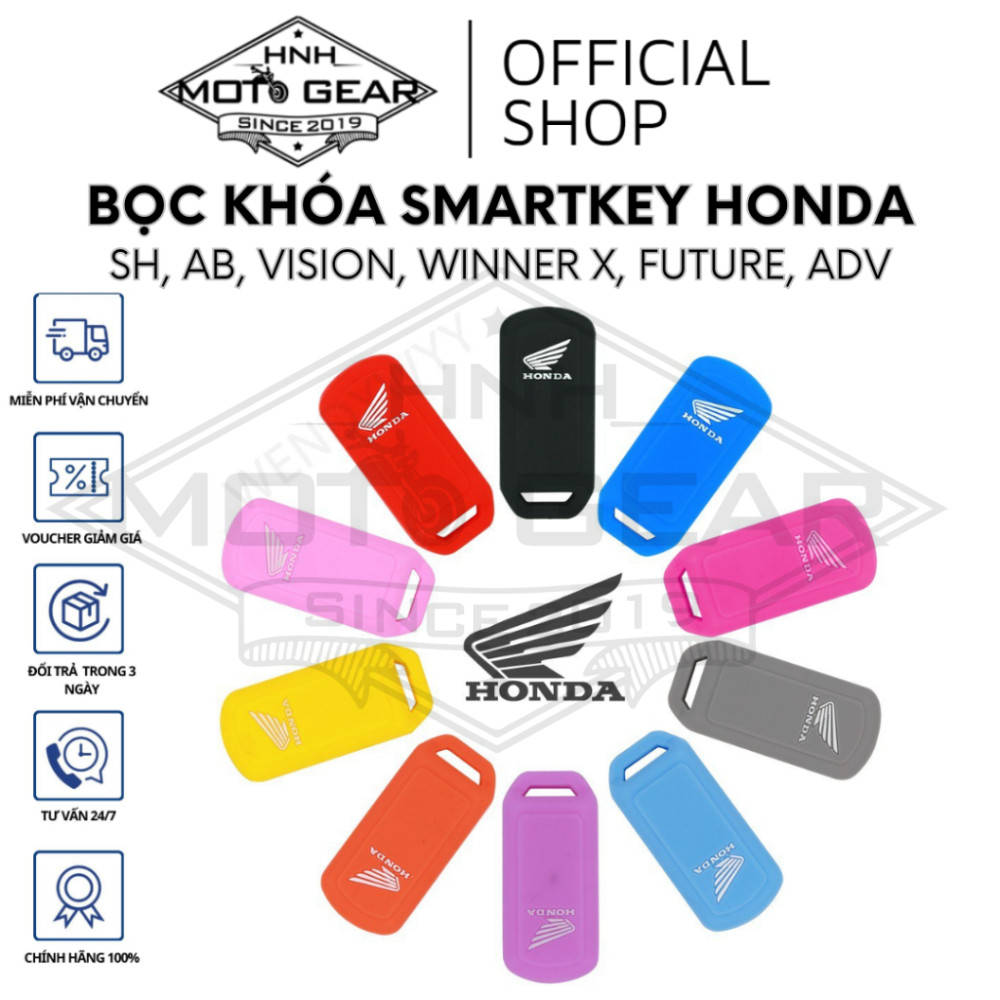 Bọc Chìa Khoá Smartkey Cao Su Cho Xe Máy Honda SH, AB, Vision | Shopee ...